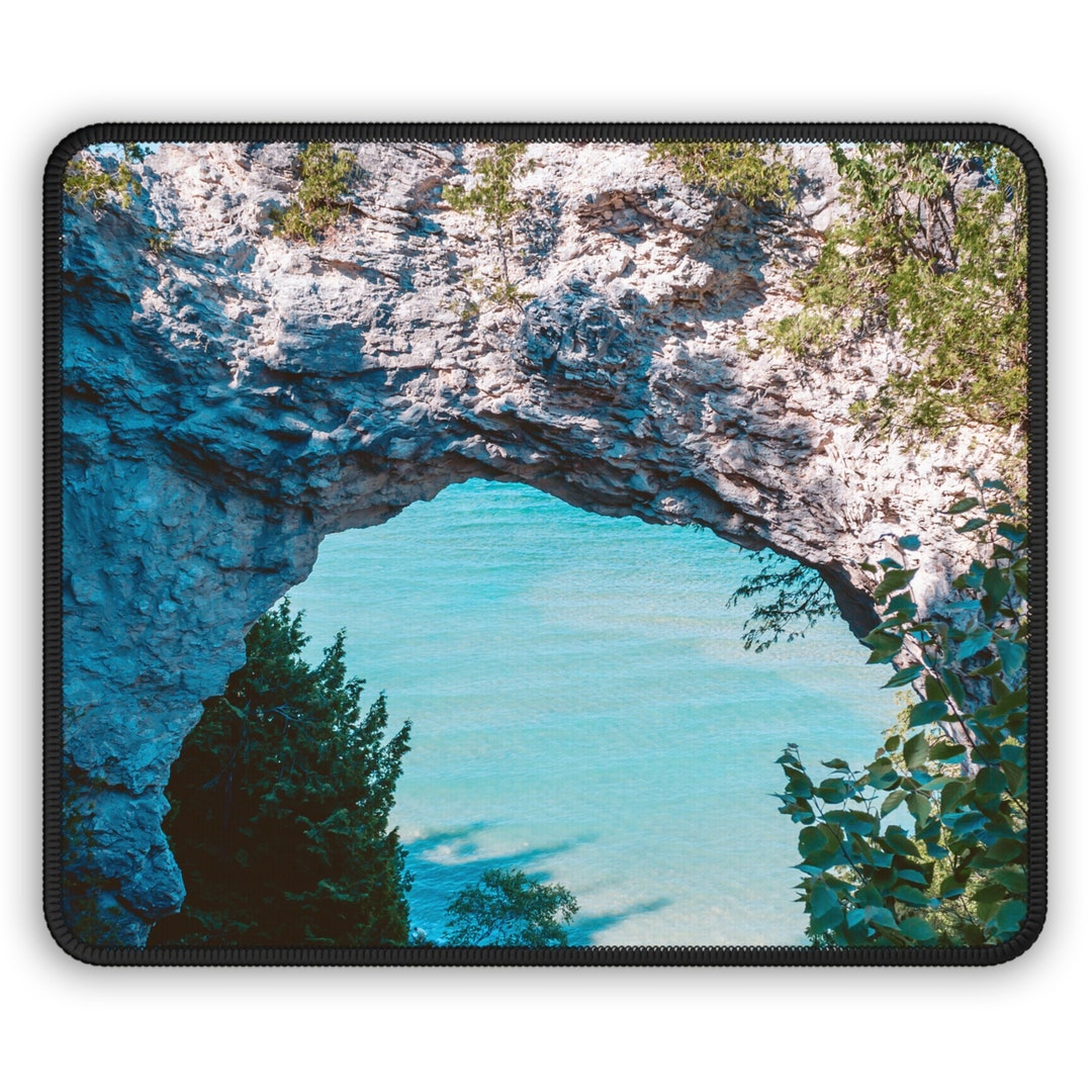 Capture the Majesty of Arch Rock - Mackinac Island Mousepad | Office ...