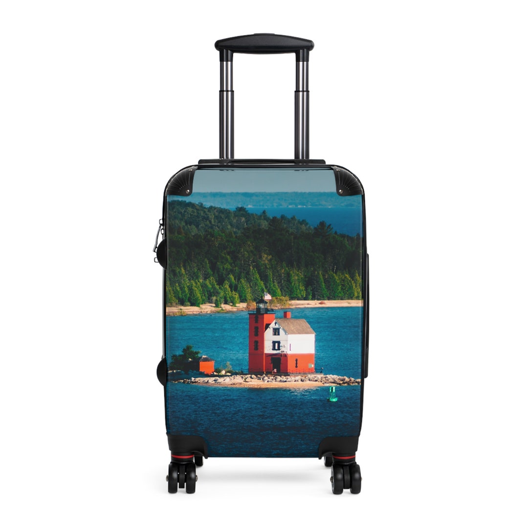 Round Island Lighthouse Mackinac Island Suitcase - Scenic Lake Huron ...