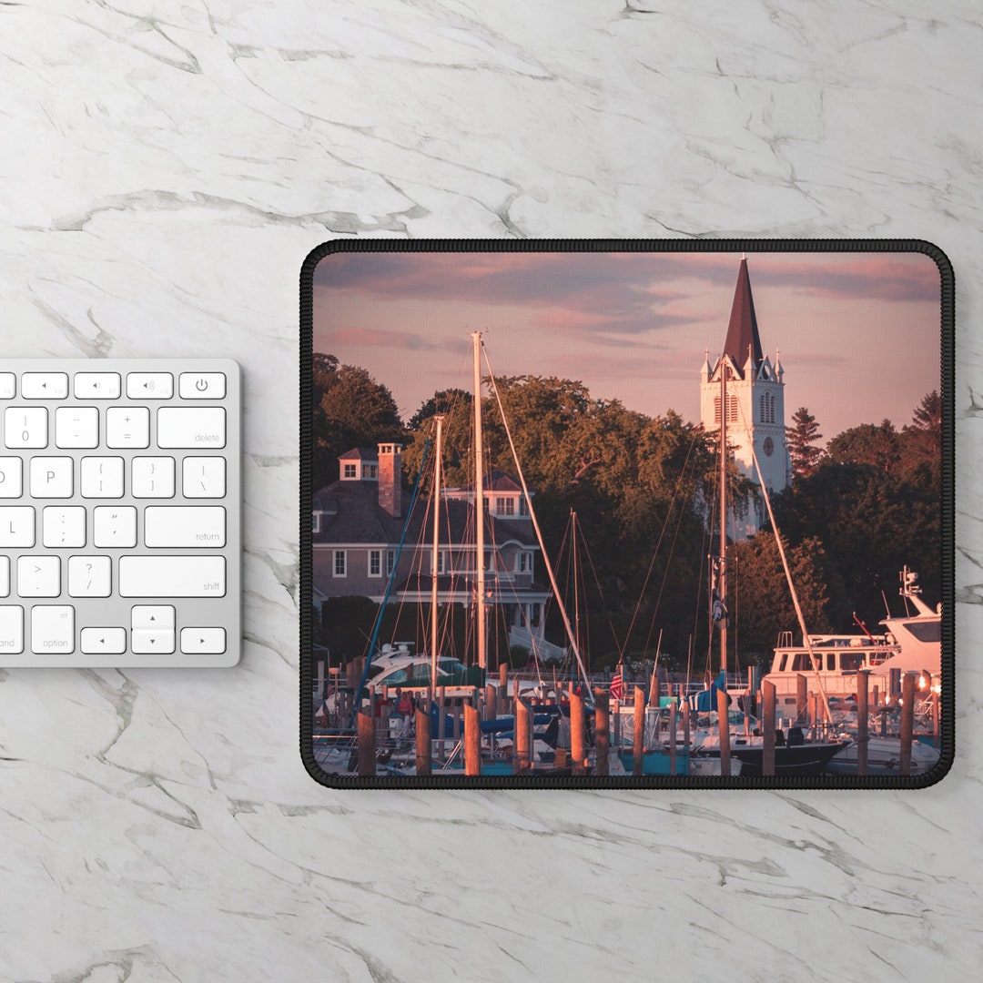 Mackinac Island Harbor at Sunset - Michigan Mouse Pad | Travel ...