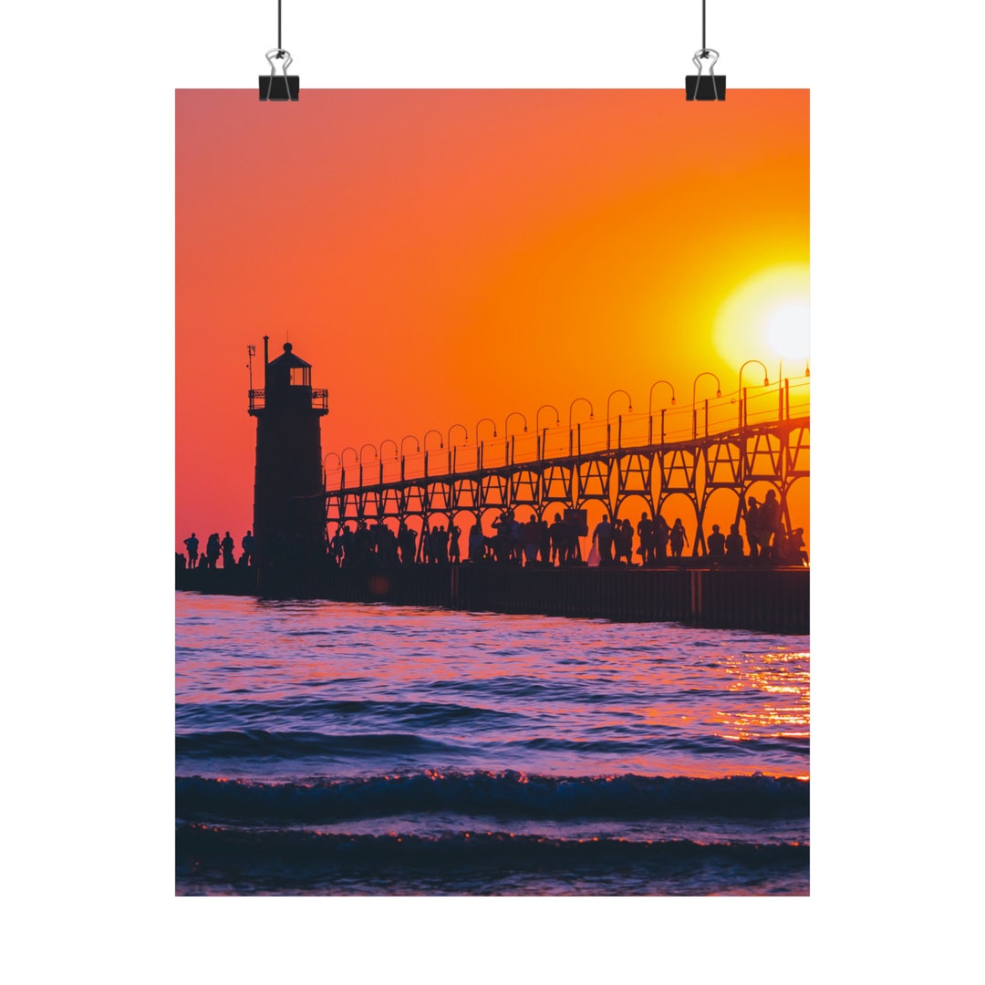 South Haven Sunset Serenity: Fine Art Poster Print | Michigan Travel ...