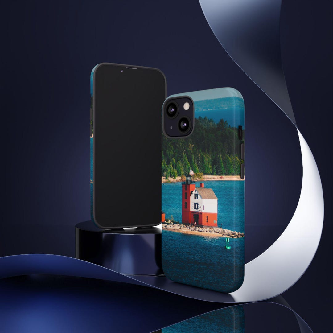 Round Island Lighthouse Tough Phone Case - Mackinac Island Michigan ...