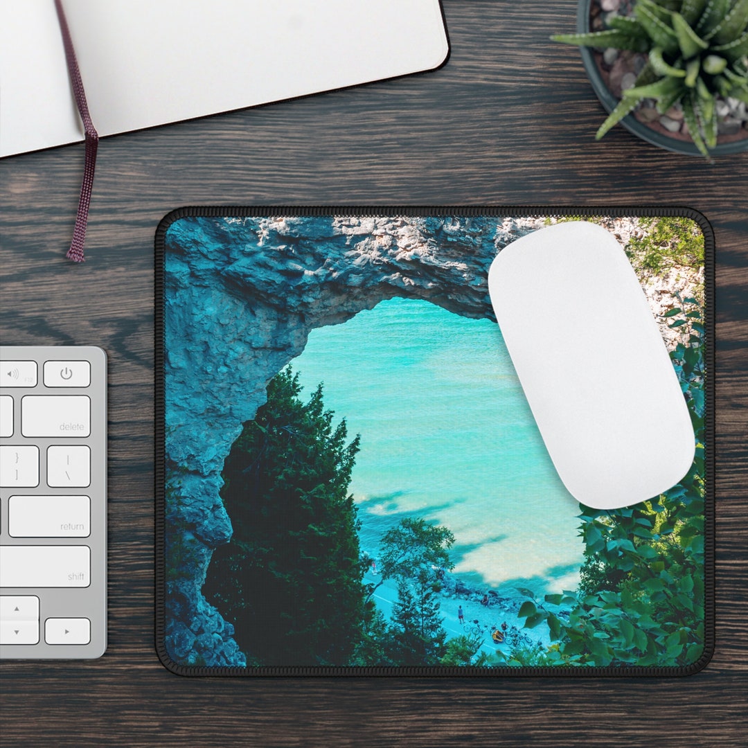 Majestic Arch Rock Mouse Pad - Captivating Mackinac Island, Michigan ...