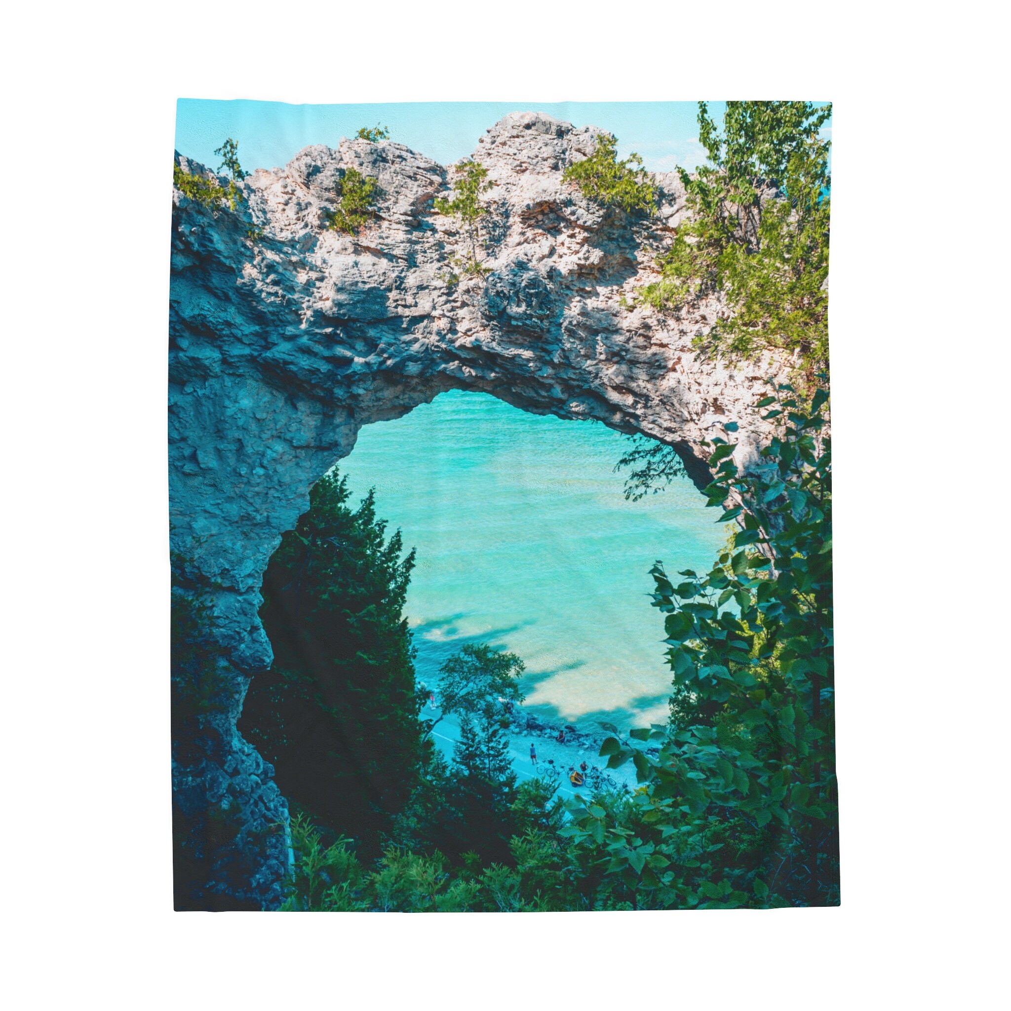 Mackinac Island Arch Rock Throw Blanket Michigan Photography Michigan ...