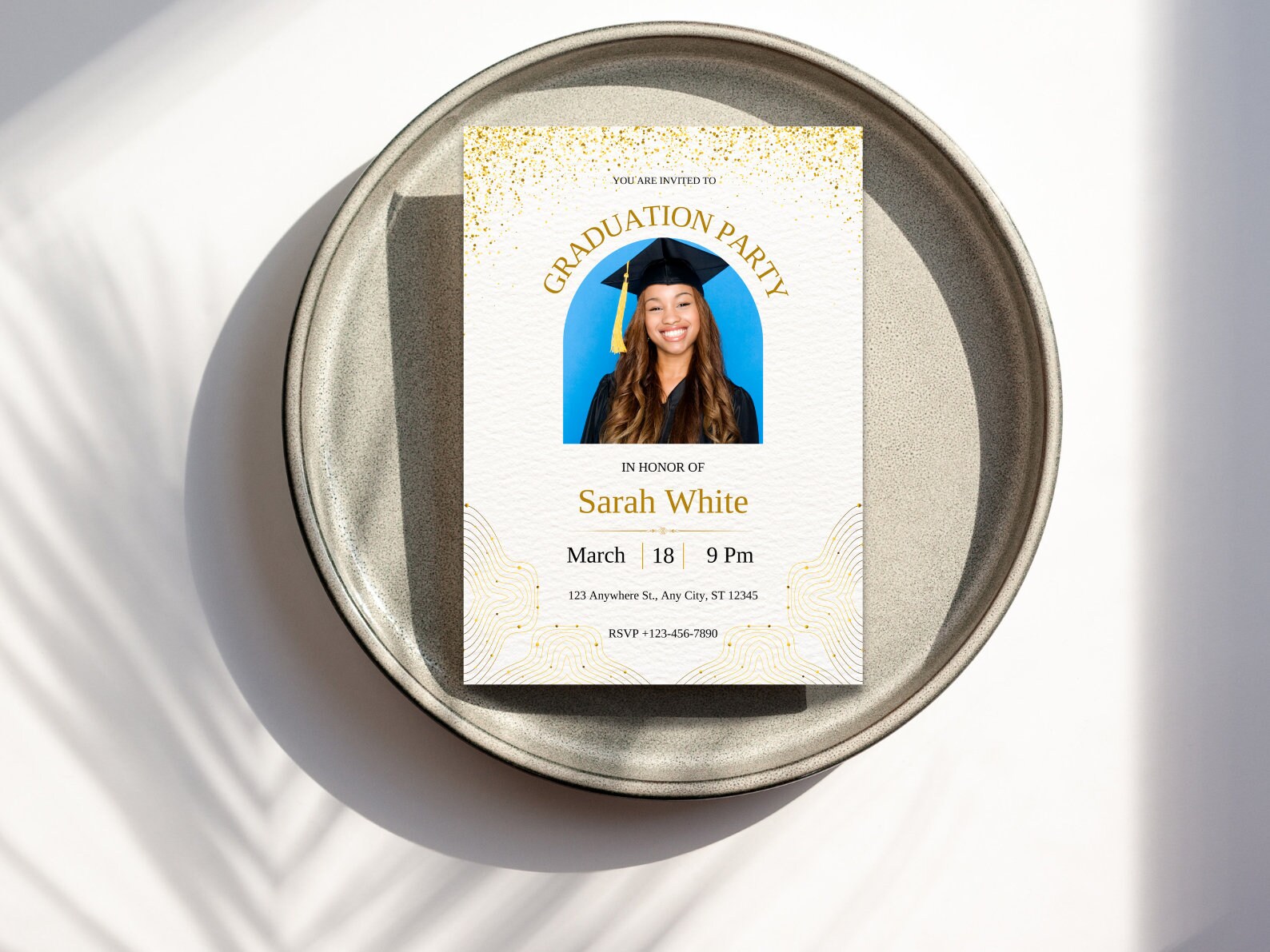 High School Graduation Invitation Editable Grad Party Invite Instant ...