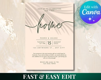 Housewarming Invitation Template Editable New Home Party Invite ...