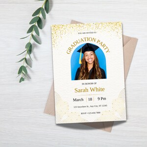 High School Graduation Invitation Editable Grad Party Invite Instant ...