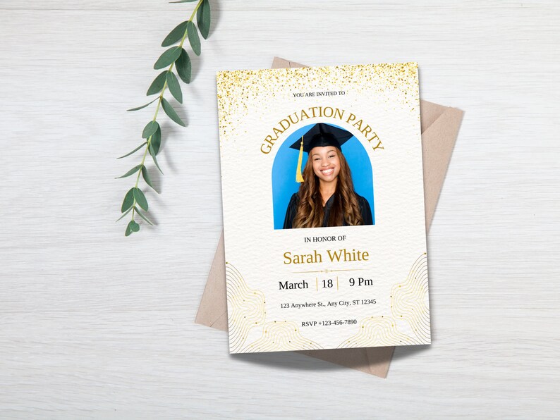 High School Graduation Invitation Editable Grad Party Invite Instant ...