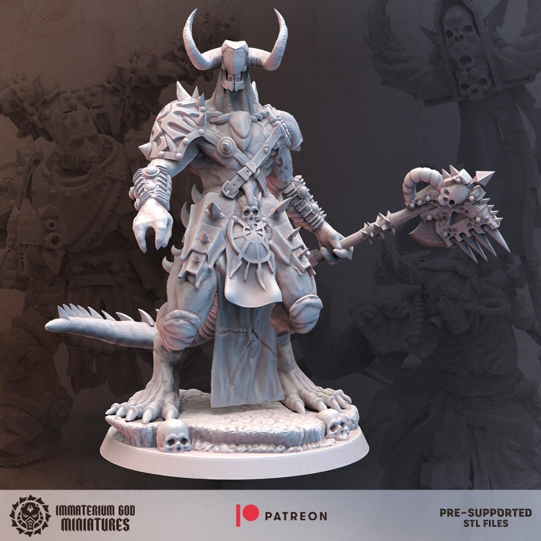 Scavenger Demon King | Immaterium God Miniatures | Grimdark Compatible ...