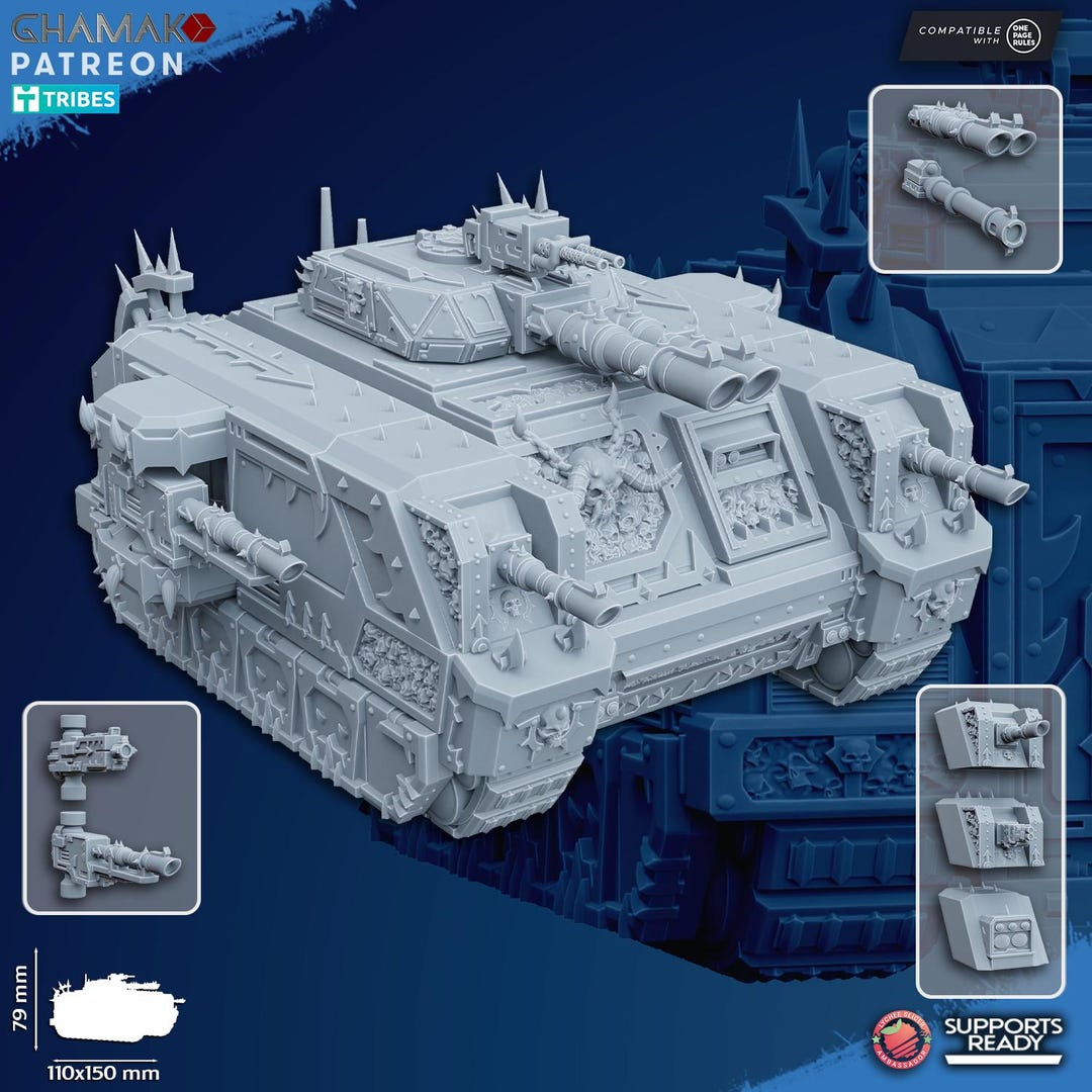 Heretic Armored Tank | Ghamak | Grimdark Compatible - Etsy