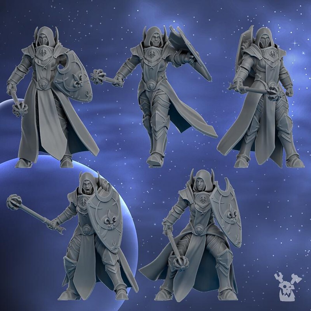 Silver Guards Squad X5 maces Dakkadakka Grimdark Compatible - Etsy