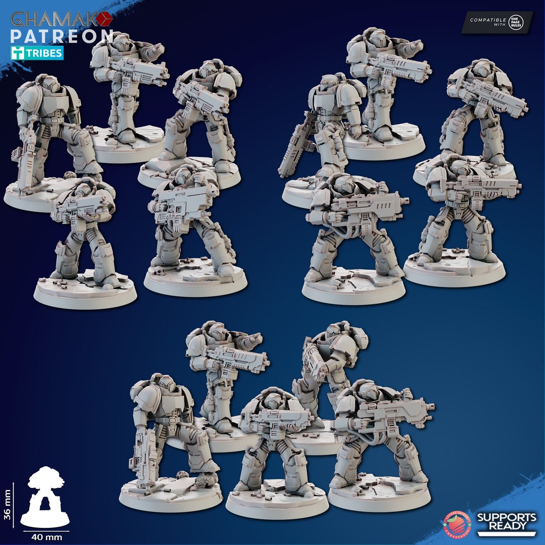 Set of 5 Imperator's Heavy Militum | Ghamak | Grimdark Compatible - Etsy