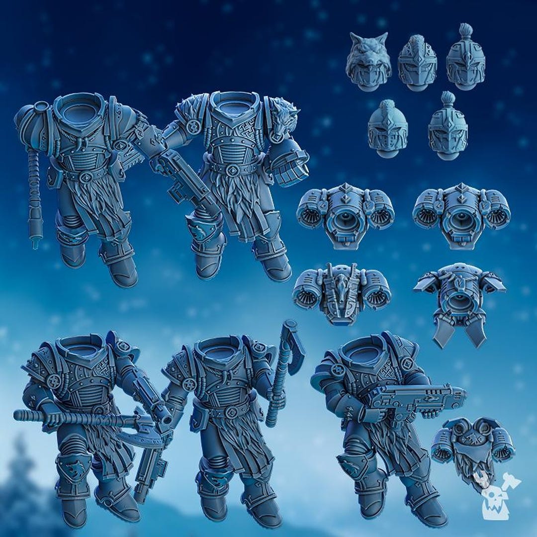 Tempest Wolves Squad With a Fuse Rifle X5 Dakkadakka Grimdark ...