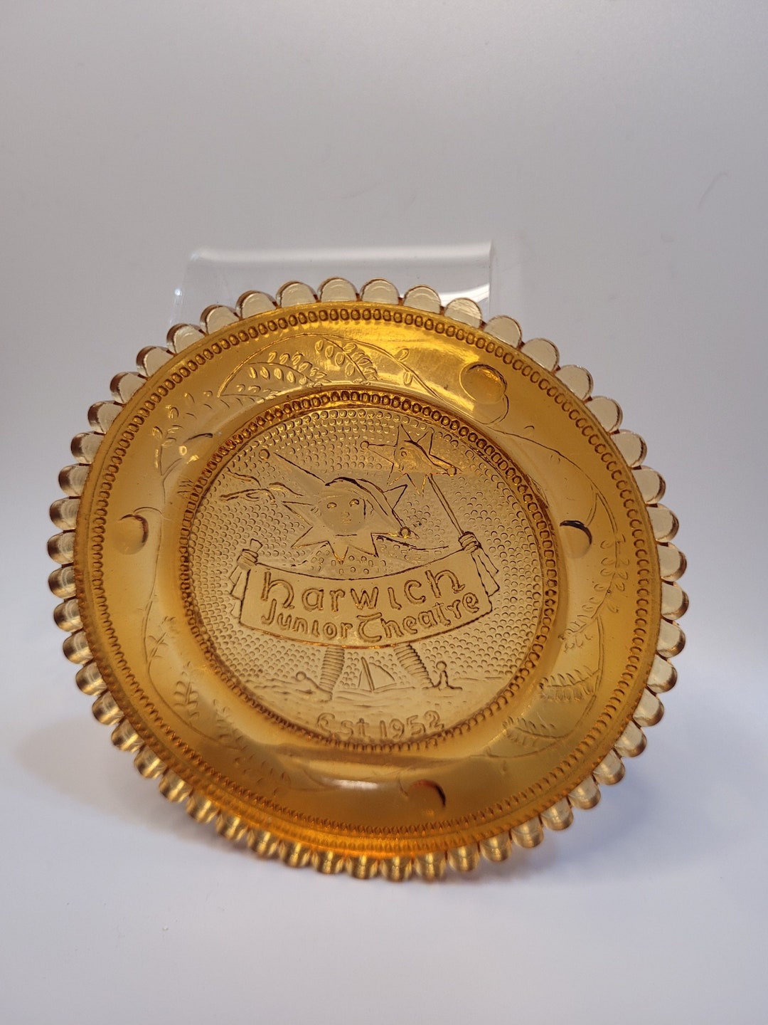 Vintage Pairpoint Cup Plate, the Harwich Junior Theater Cup Plate ...