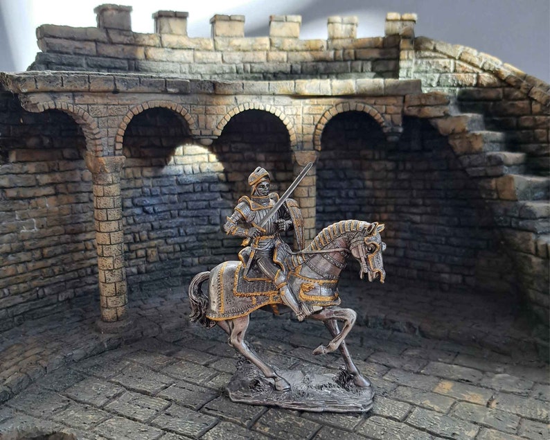 Knight in Light Armour on Horse - Metal Knight Sculpture - Etsy