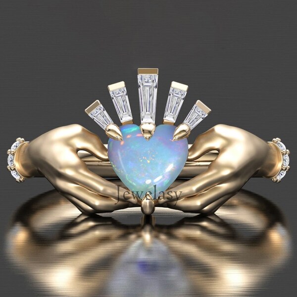 Hand Shaped Ring - Etsy