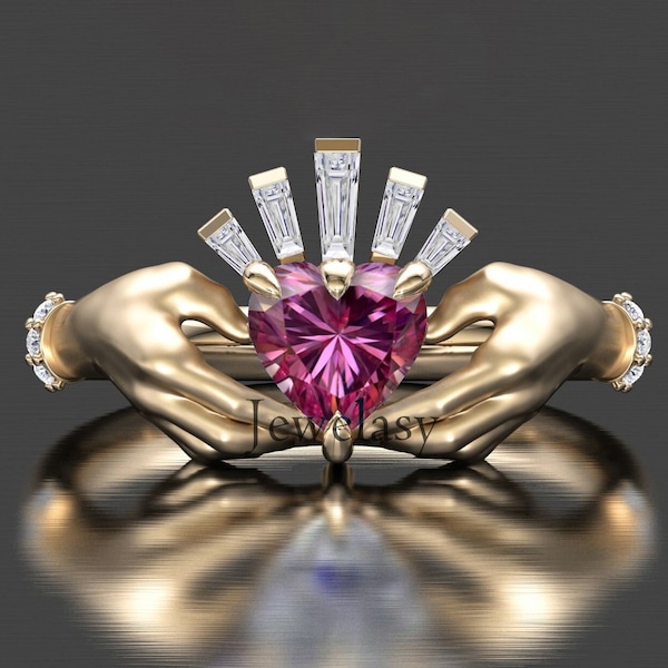 Pink Engagement Ring - Etsy