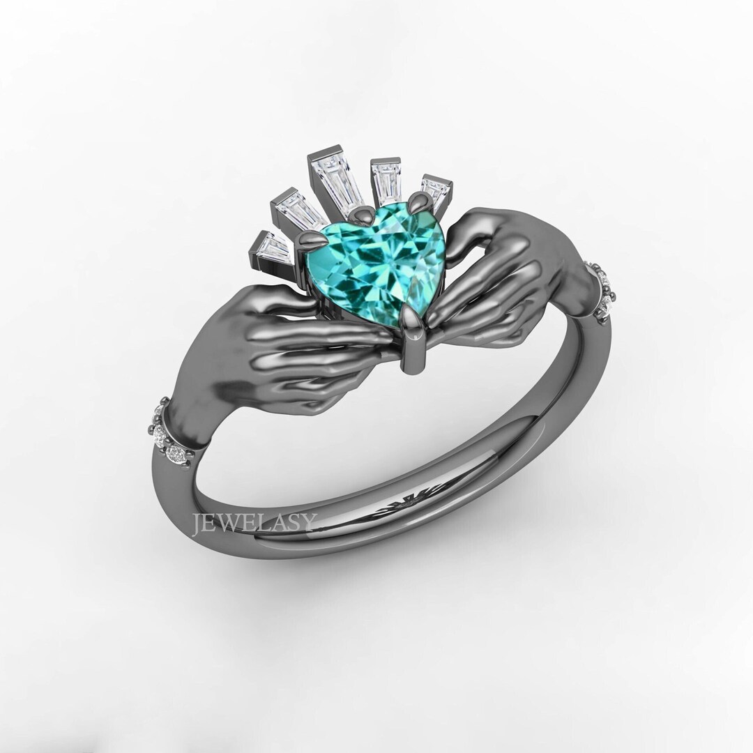 Neon Blue Paraiba Tourmaline October Birthstone Solitaire Engagement ...