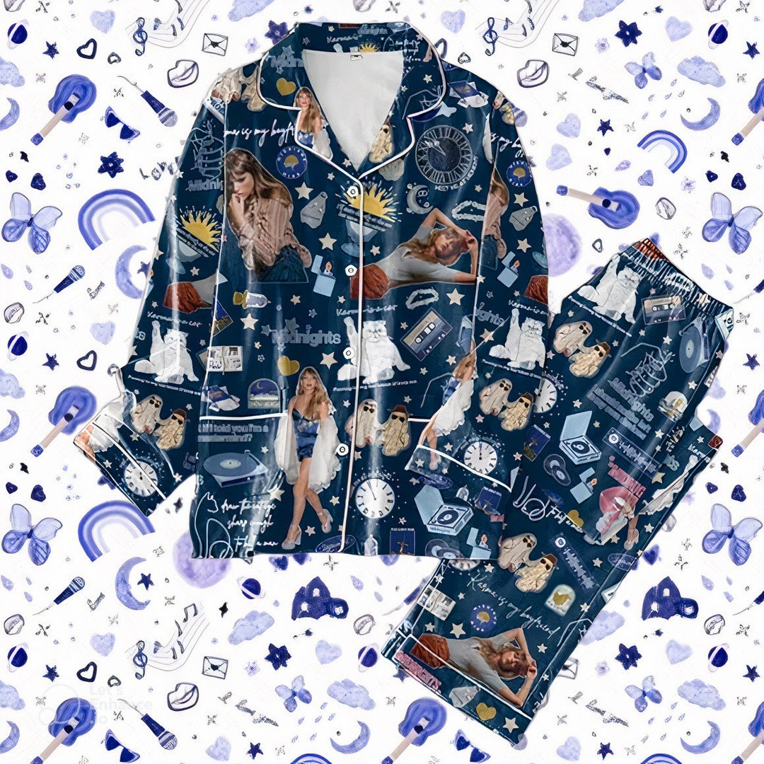 1989 Taylor's Blue Pajamas Set Taylor Swift Eras Tour - Etsy