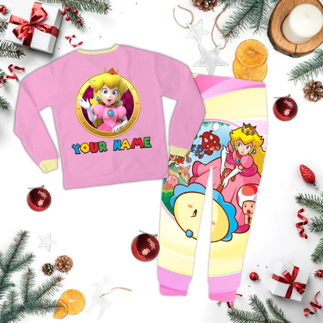 Personalized Super Princess Peach Pajamas Women Princess Etsy