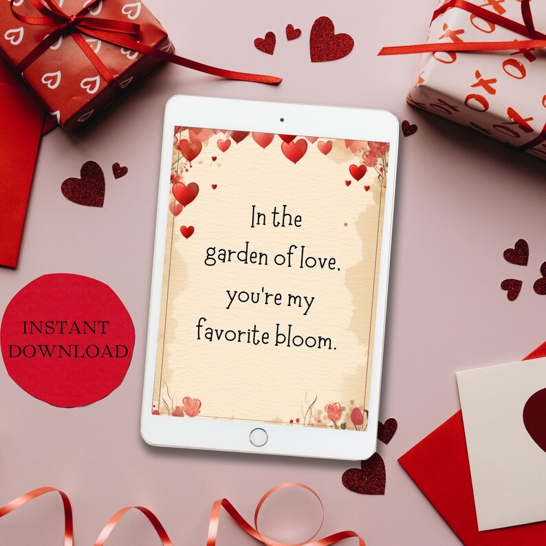 Sweet Serenade Digital Card Pack, Love You Cards, PDF/PNG, Vday, Happy ...