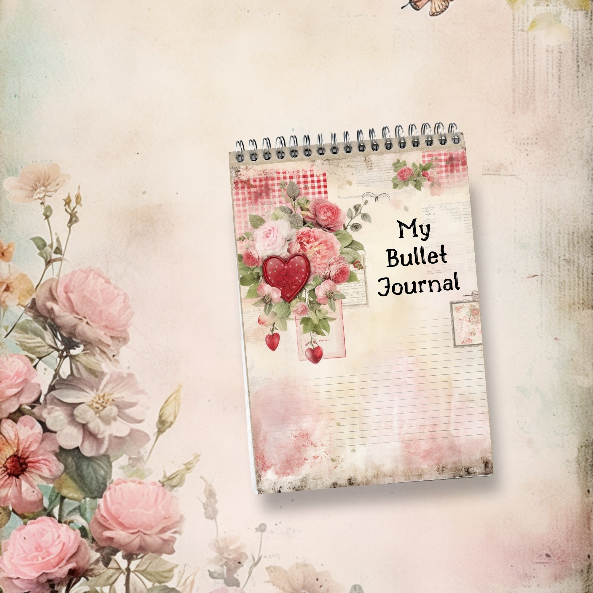 Passionate Papyrus Digital Paper Pack, Valentines Day Junk Journal ...