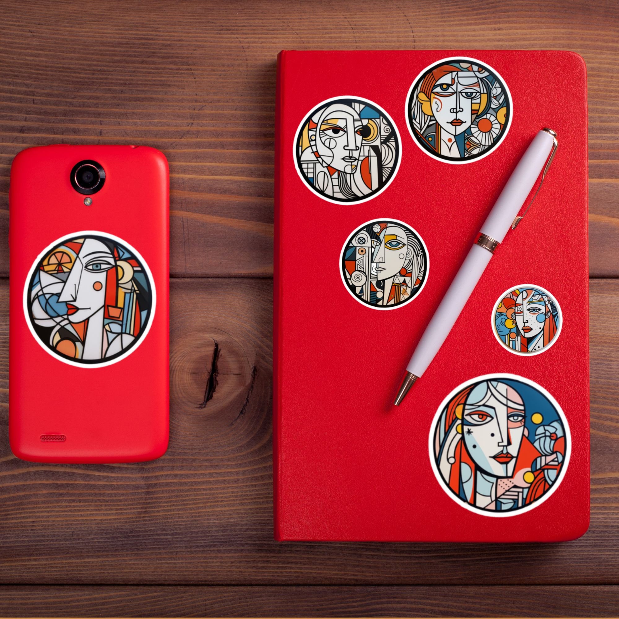 Picasso's Human Digital Sticker Bundle 2, Printable, PDF/PNG, Goodnotes ...