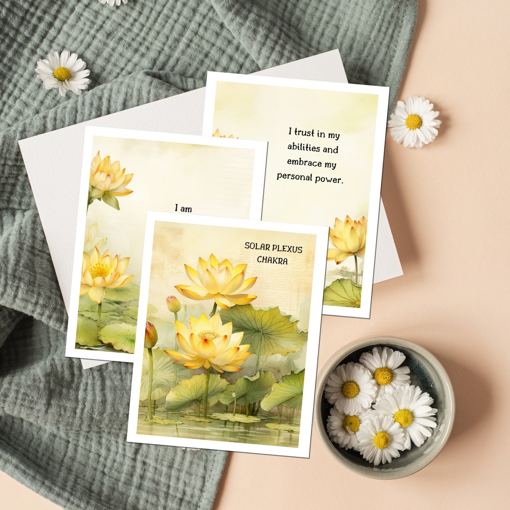 Lotus Chakra Affirmation Cards: Sacred Mantras (digital Download) - Etsy