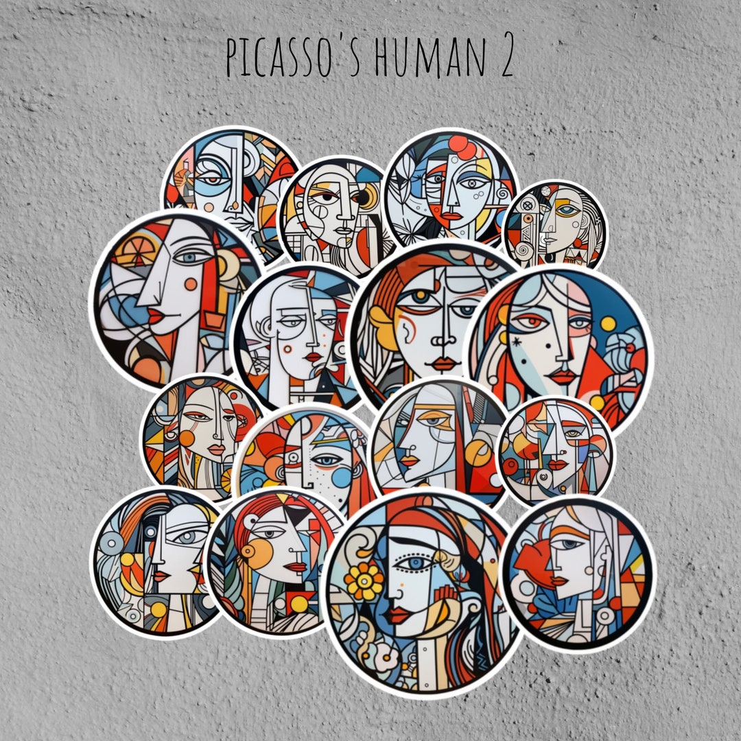 Picasso's Human Digital Sticker Bundle 2, Printable, PDF/PNG, Goodnotes ...