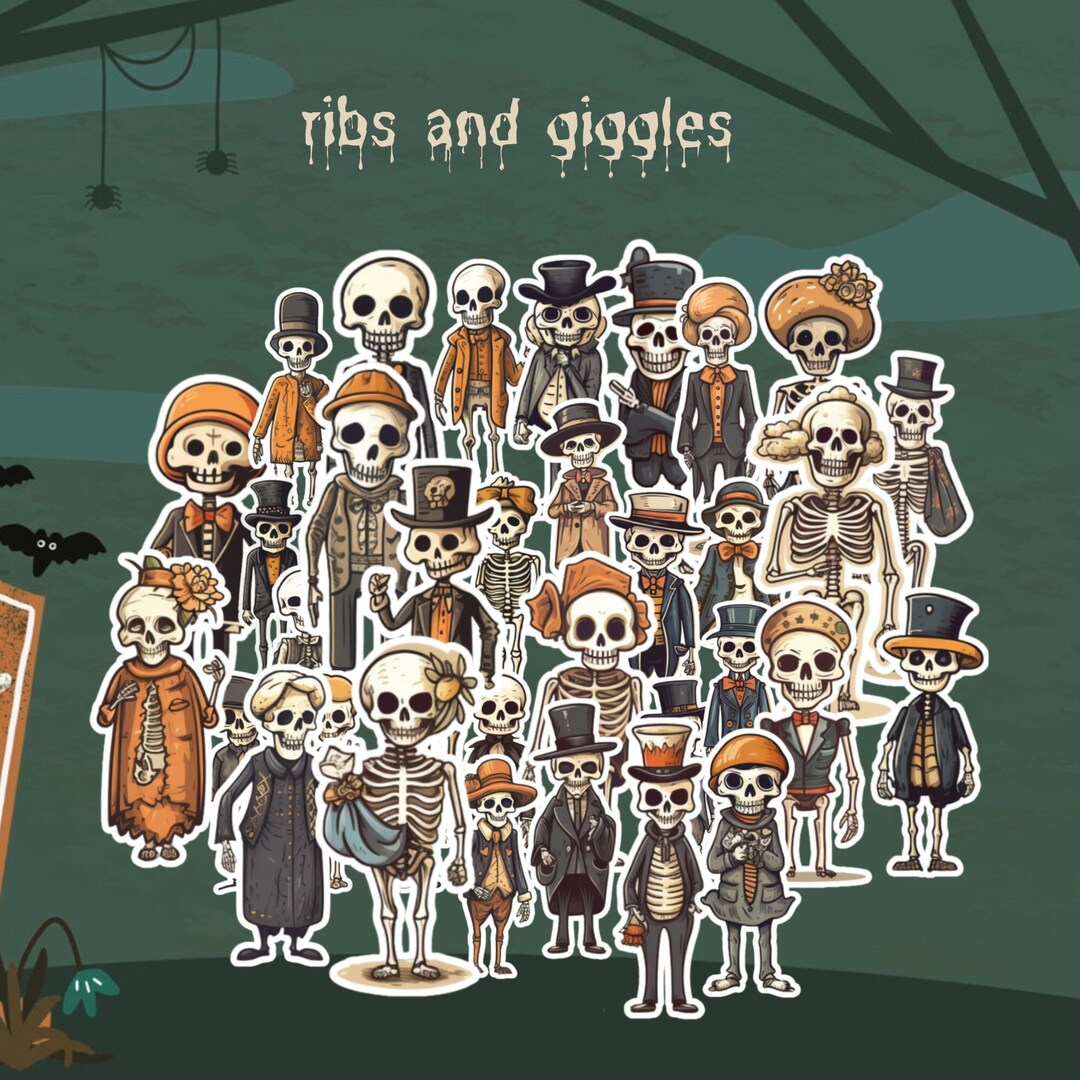 Ribs and Giggles Digital Sticker Bundle Pdf and Png - Etsy