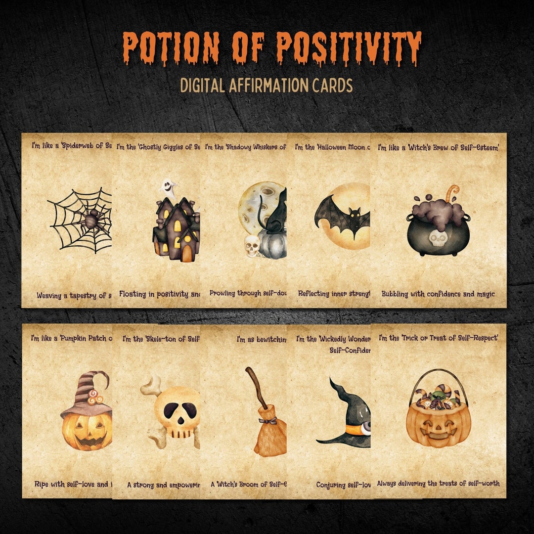 Potion of Positivity Digital Affirmation Cards, Positive Affirmations ...