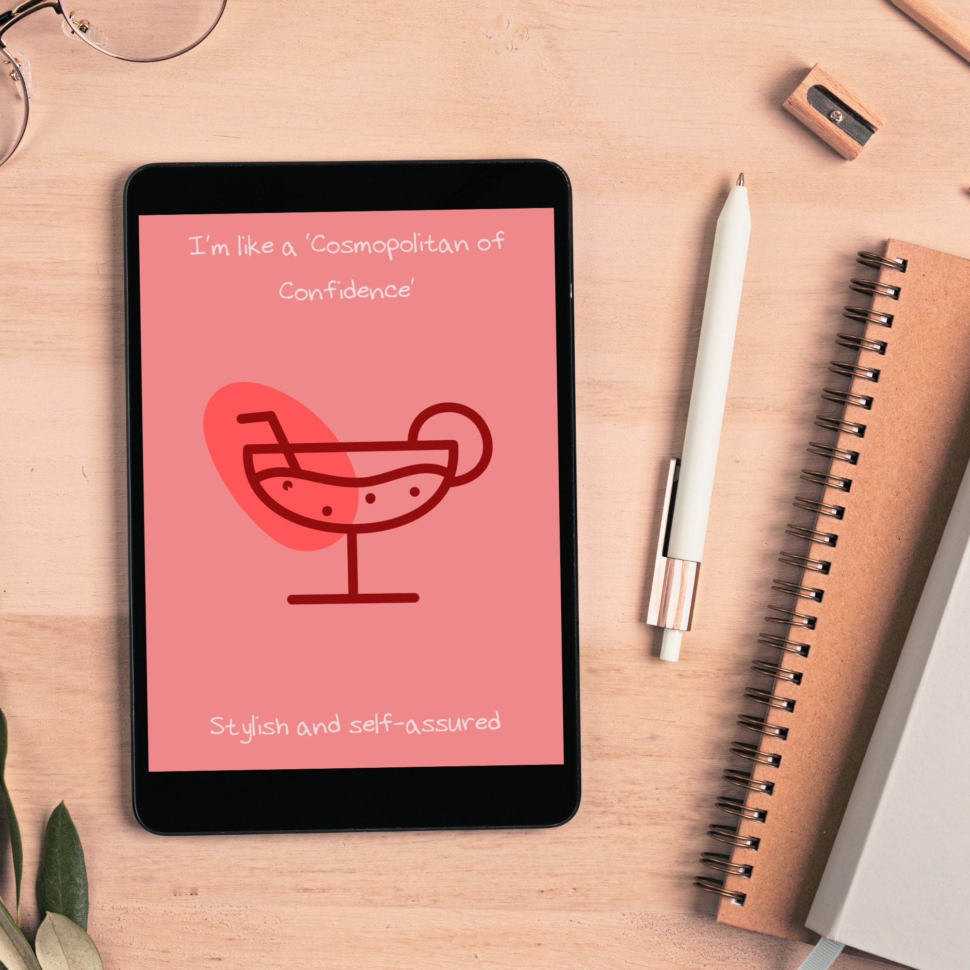 Sip&smile Digital Affirmation Cards, Printable, PDF/PNG, Funny Daily ...