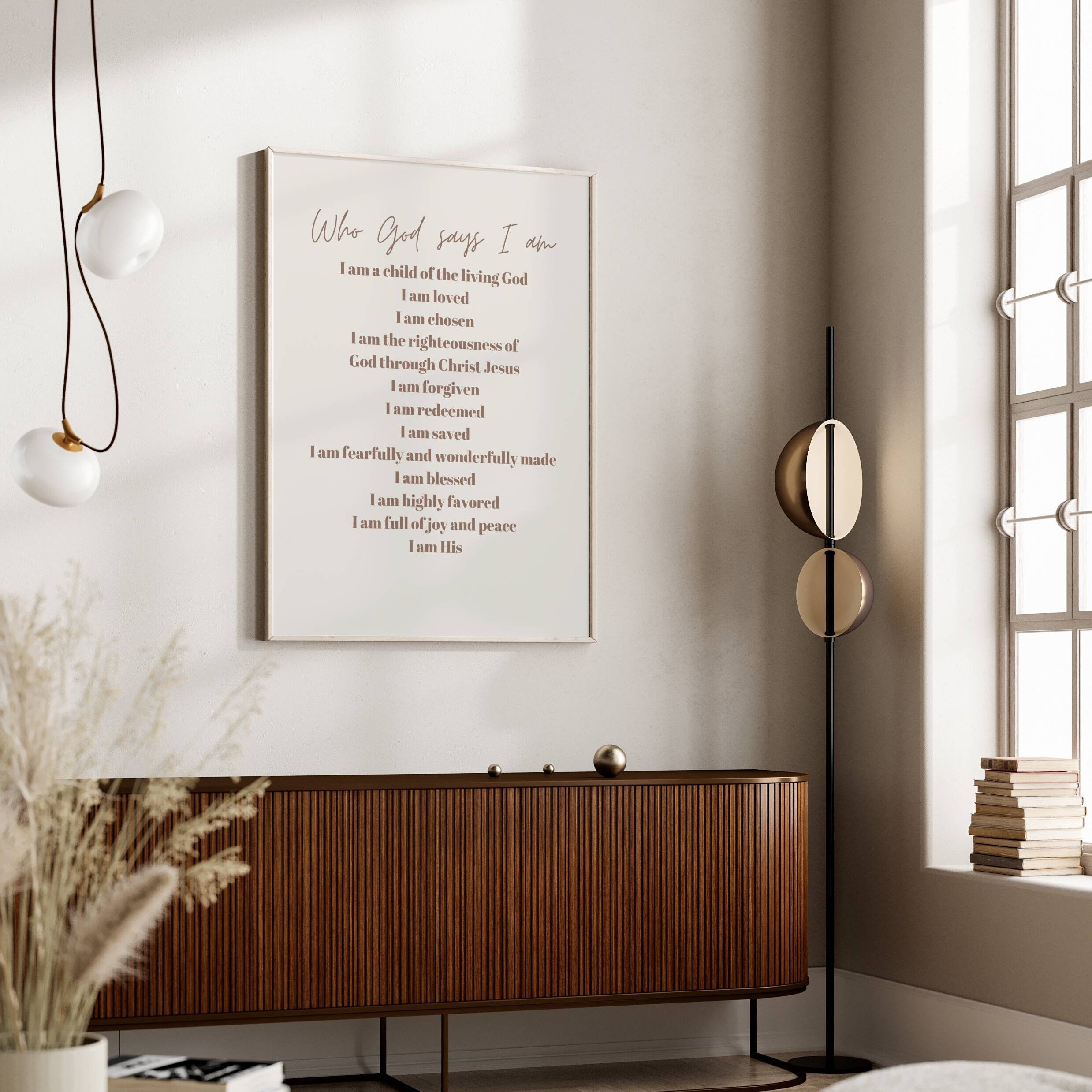 Who God Says I Am Poster Typography Print Biblical Wall - Etsy