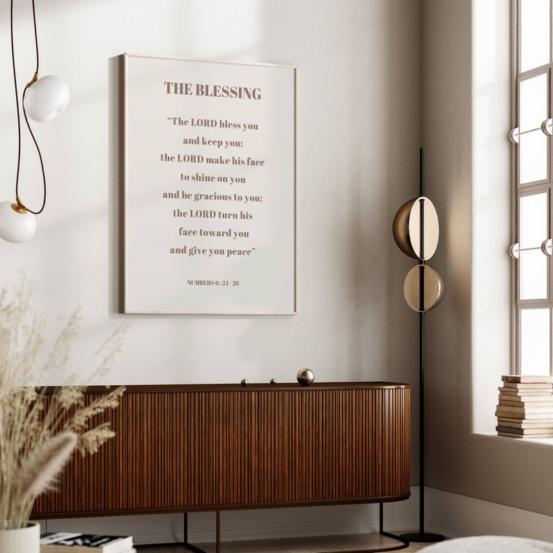The Blessing Wall Art the Lord Bless You and Keep You - Etsy
