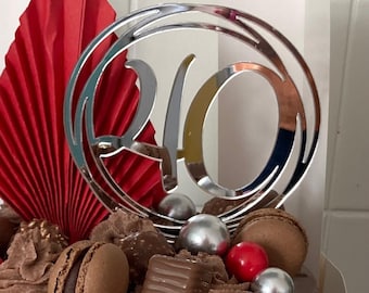 Handmade Martini Glass Cocktail Mirror Acrylic Number Cake Topper - Etsy