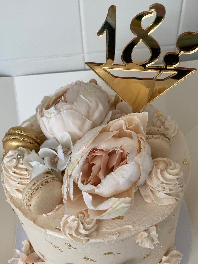 Handmade Martini Glass Cocktail Mirror Acrylic Number Cake Topper - Etsy