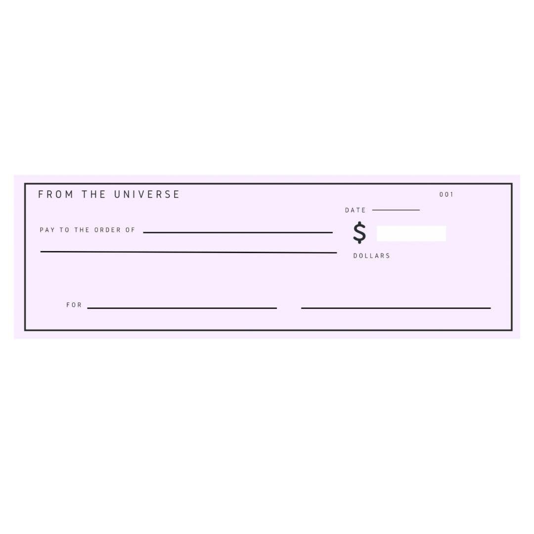 Vision Board Checks, Printable Manifestation Tools, Money Attraction ...