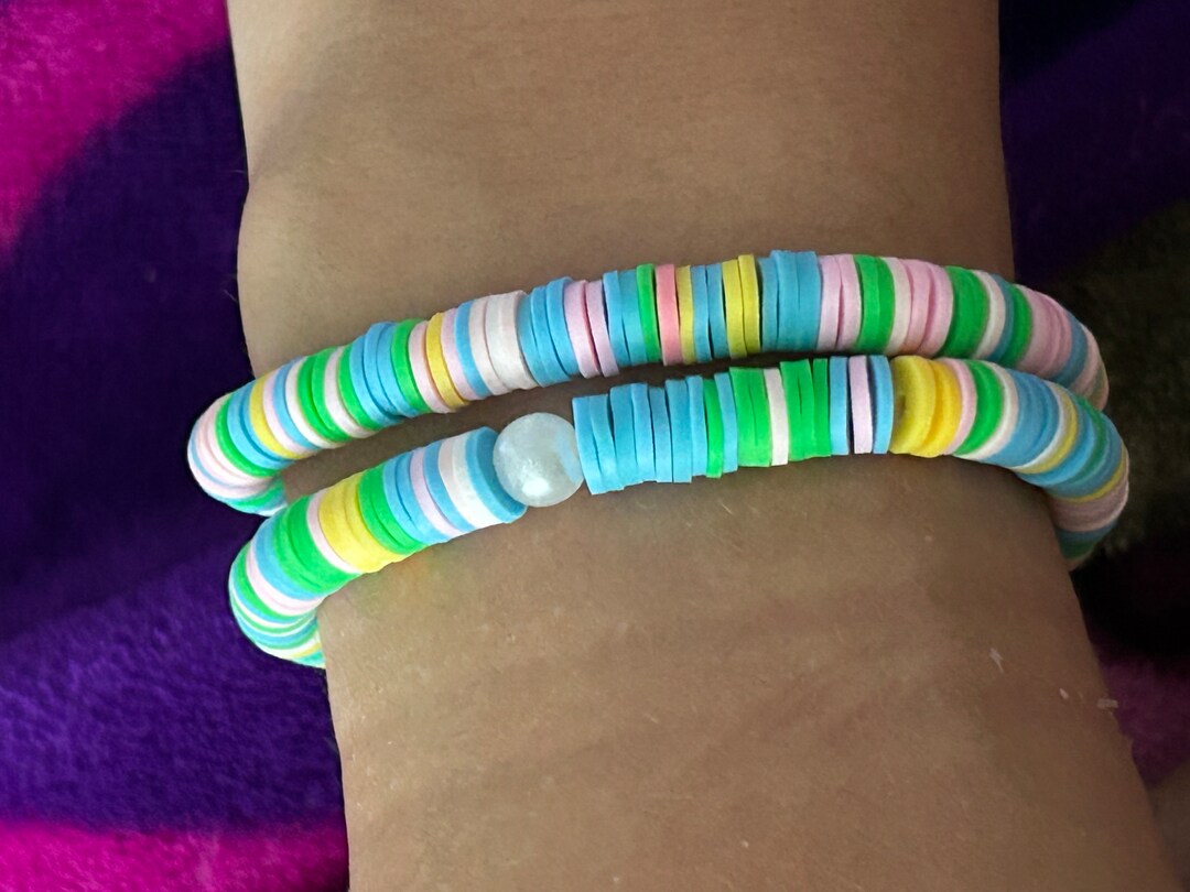 2 Set Cute Summer Preppy Clay Bead Bracelets - Etsy