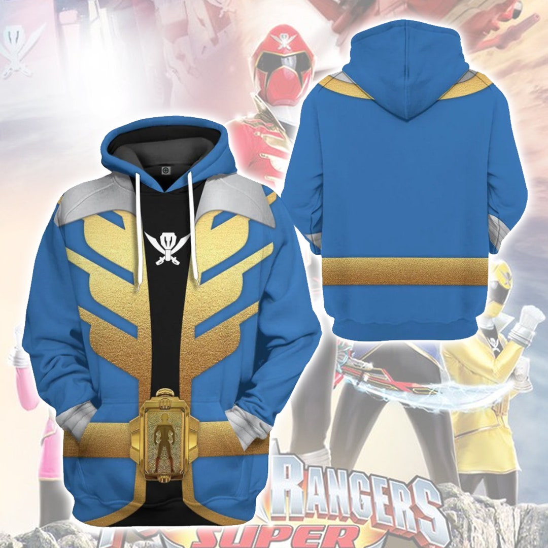 Power Ranger Megaforce 3D Hoodie Blue Ranger Cosplay Costume - Etsy