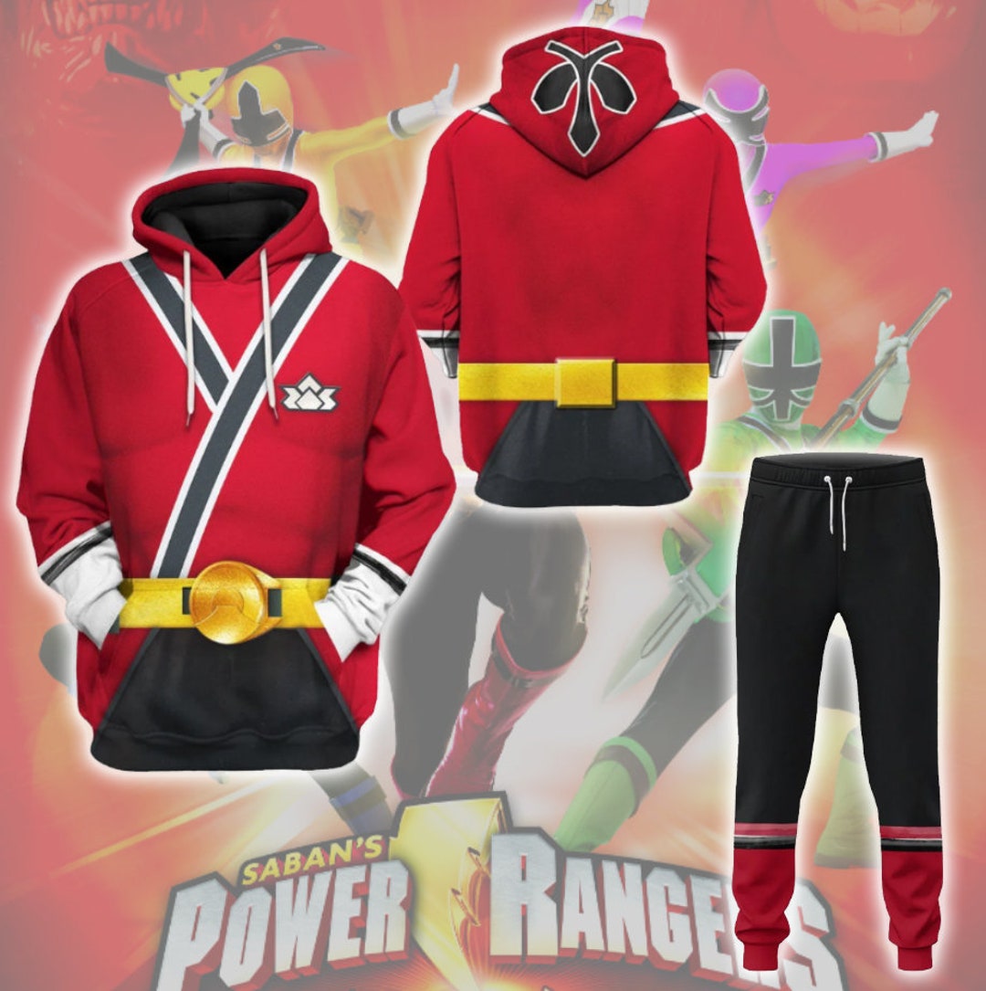 Red Ranger Samurai Cosplay Costume Power Ranger Samurai 3D - Etsy