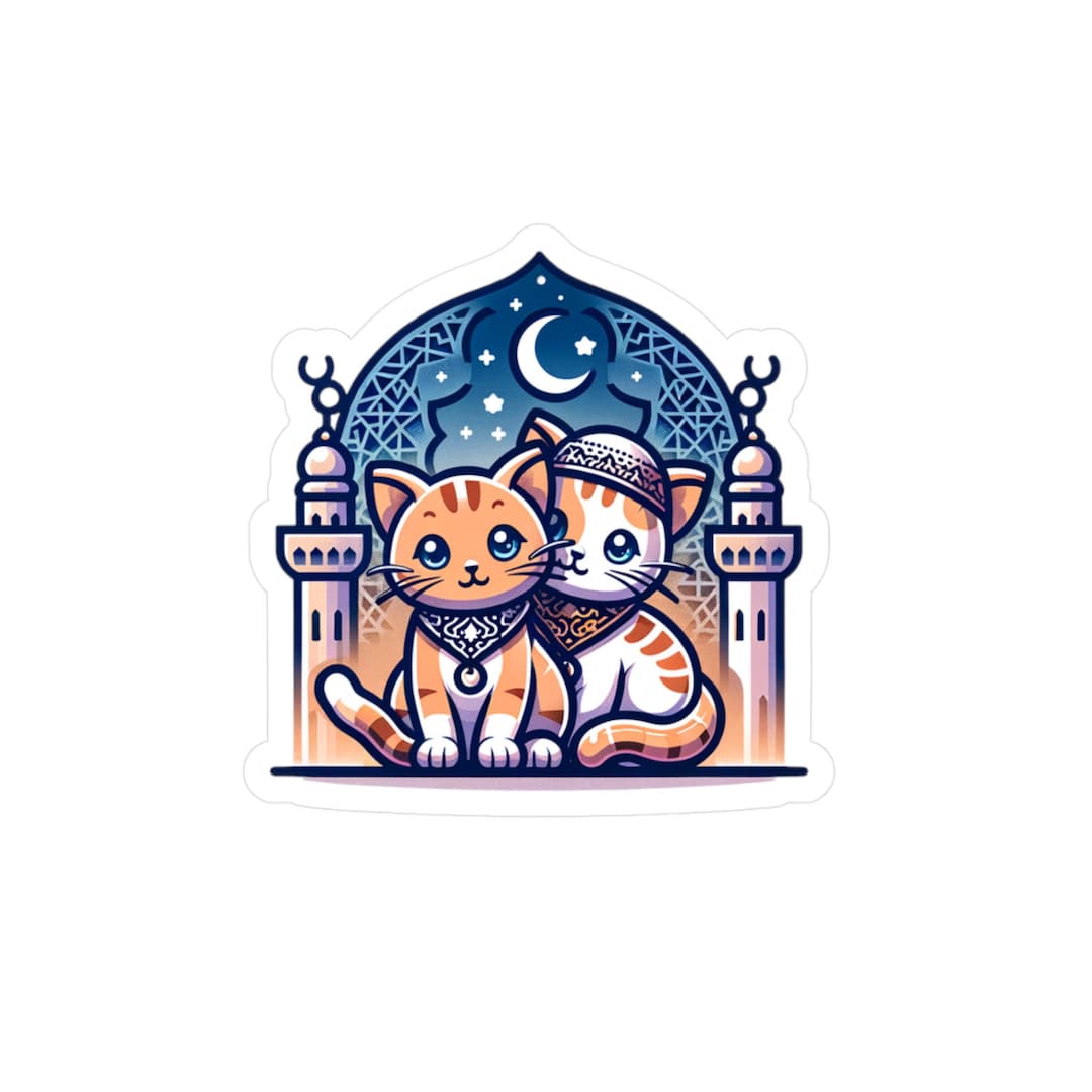 Hijabi Kitty Friends Vinyl Decal - Etsy