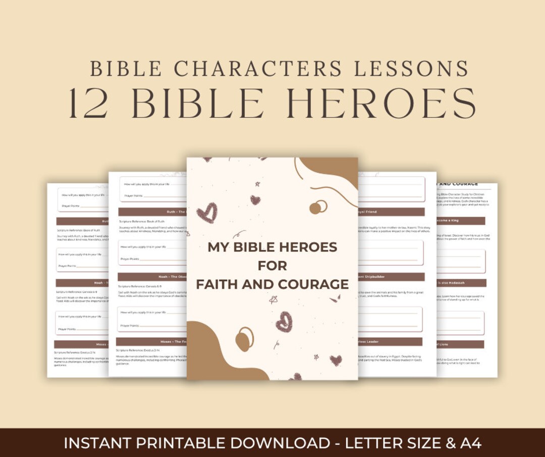 My Bible Heroes for FAITH AND COURAGE - Etsy