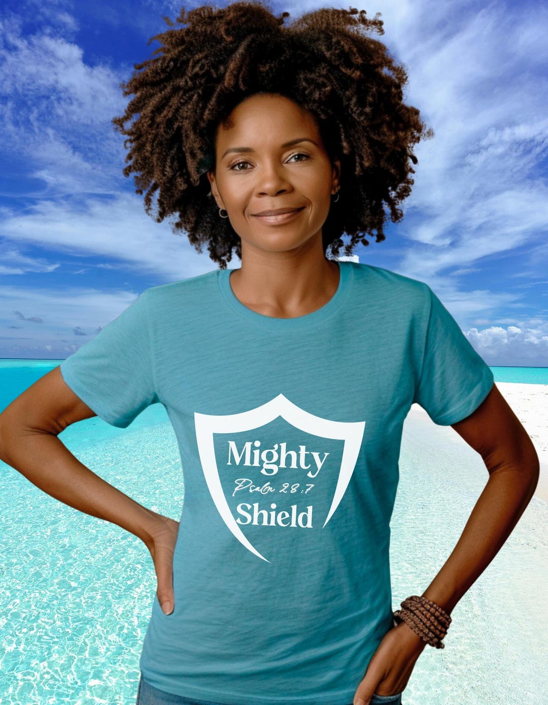 Psalm 28:7 Mighty Shield Sanctifyed Man Women Christian T Shirt, Faith ...