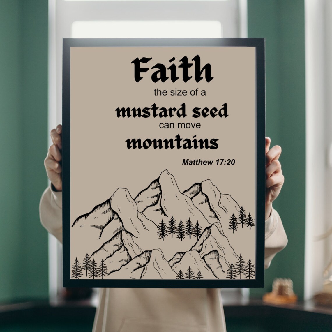 Bible Verse Printable Art Christian Wall Art Digital Download Instant ...