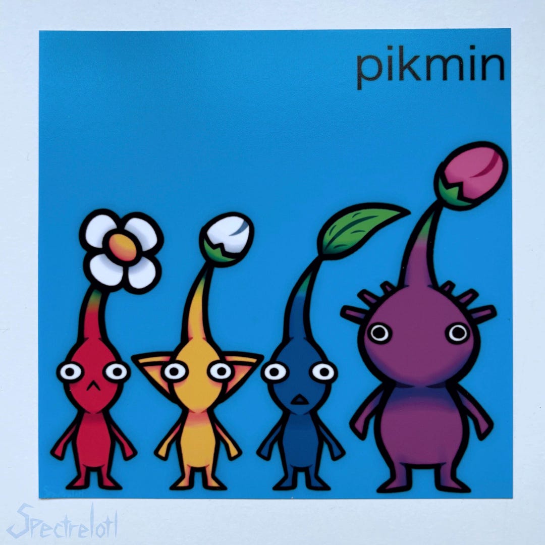 Pikmin Inspired Blue Album Meme Small Print - Etsy