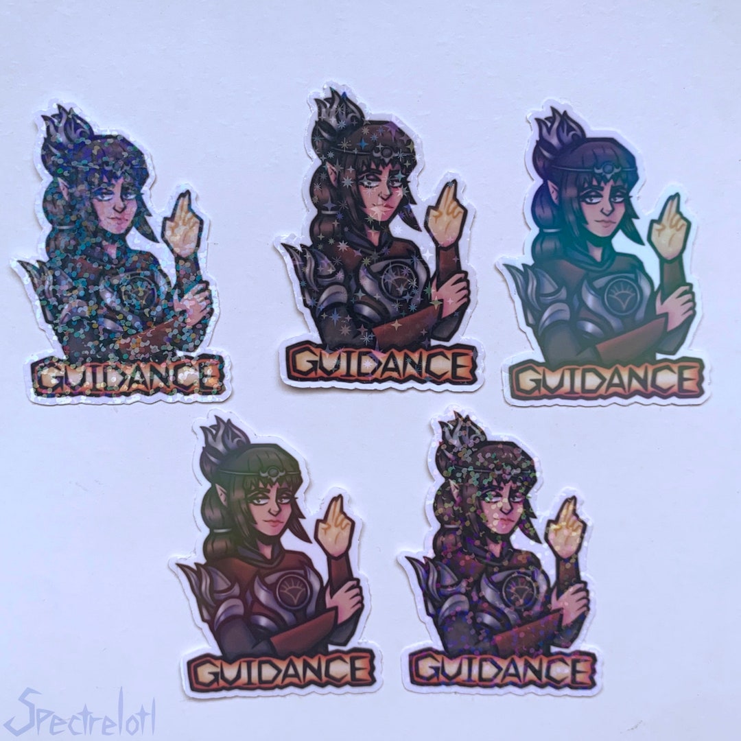 Baldurs Gate 3 Inspired Shadowheart Holographic Vinyl Sticker - Etsy