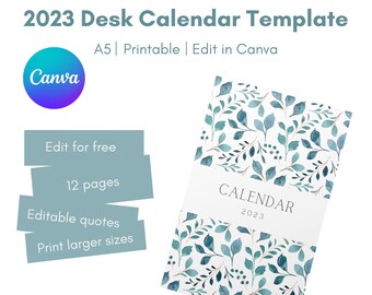 2023 Planner Template Canva Calendar Daily Weekly Monthly - Etsy