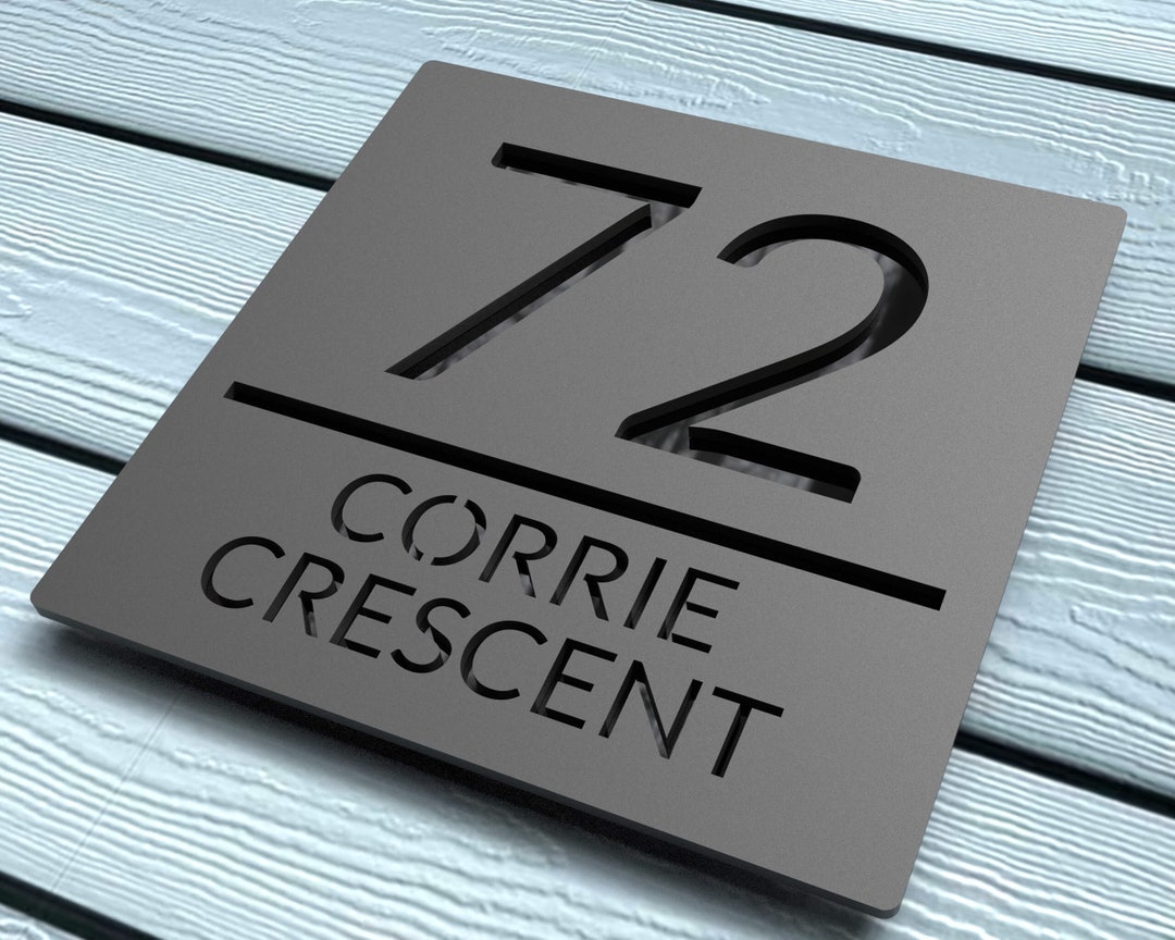 Modern Black Door Numbers Custom Acrylic Door Numbers Custom - Etsy