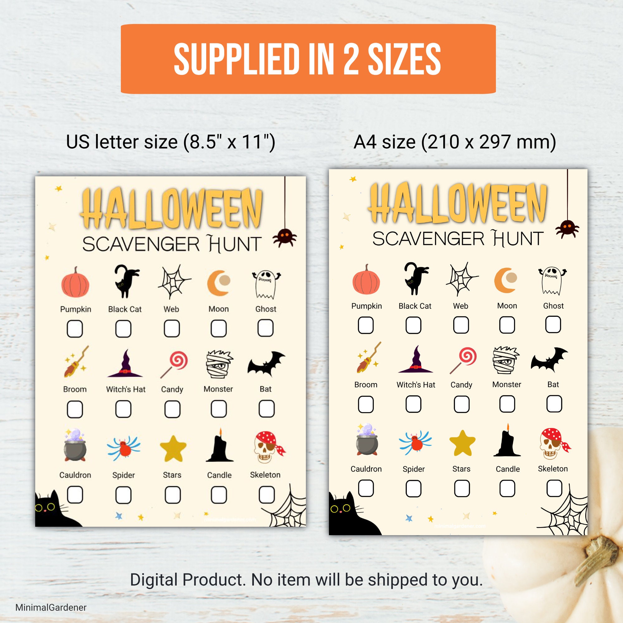 Halloween Scavenger Hunt, Kids' Halloween Game Printable. Halloween ...