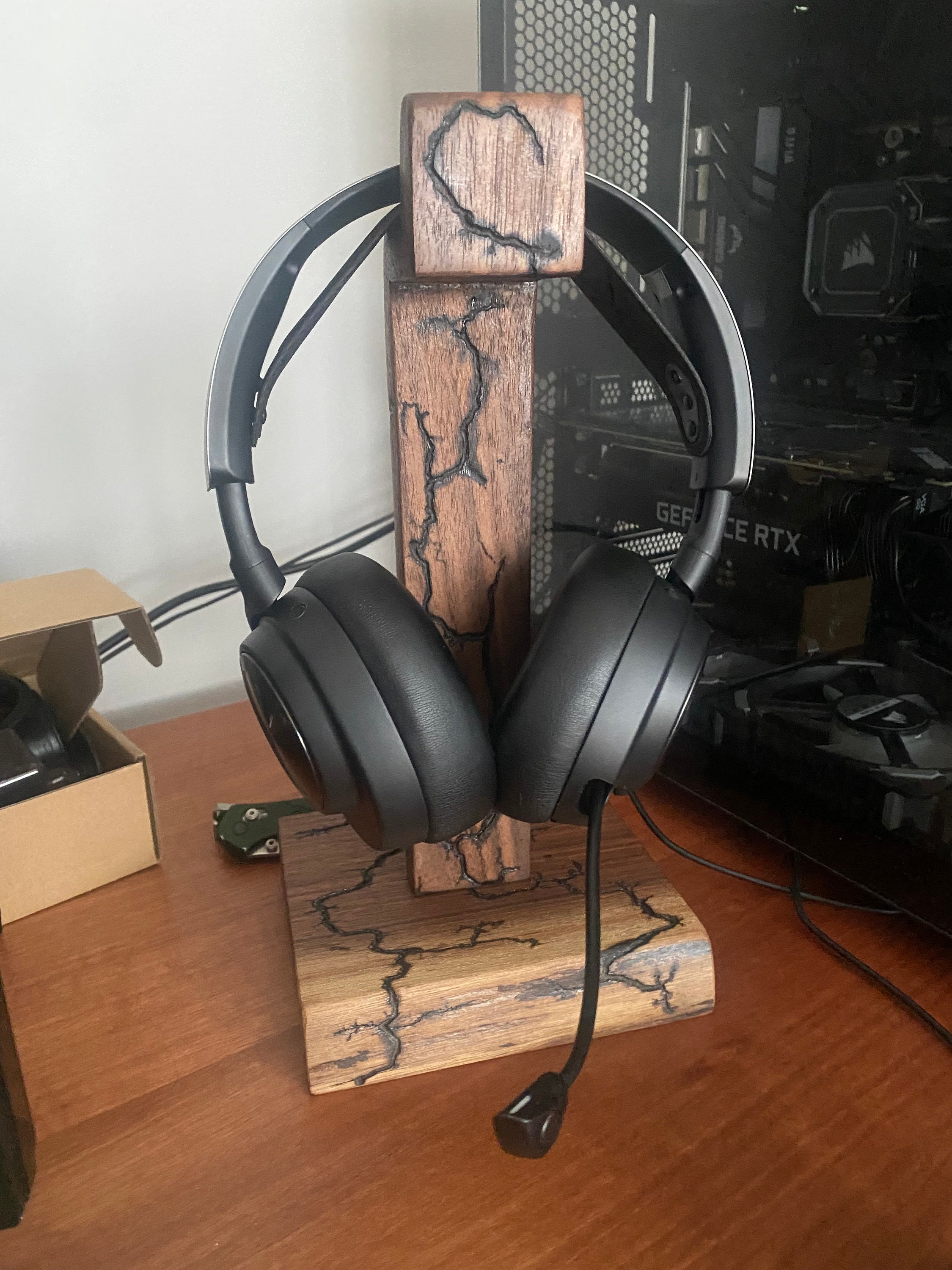 Walnut Headphone Stand - Etsy