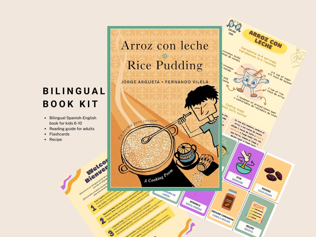 Spanish-english Bilingual Book Kit for Kids Arroz Con Leche with ...